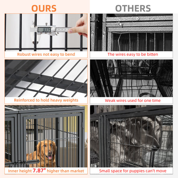 Tucker Murphy Pet™ 52 Inch Dog Crate With Divider Panel, Heavy Duty Pet ... Tucker Murphy Pet™ 52 Inch Dog Crate With Divider Panel, Heavy Duty Pet ...